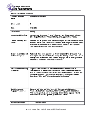 ELM 351 World History Lesson Plan - LESSON PLAN TEMPLATE Section 1 ...