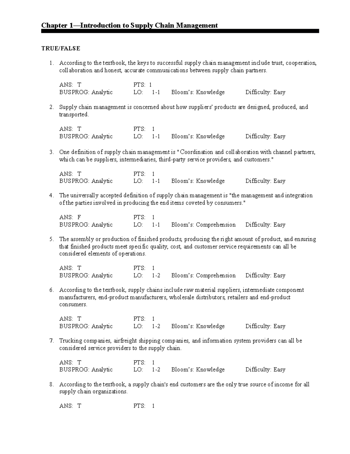 Principles of Supply Chain Management A Balanced Approach 5th Edition ...