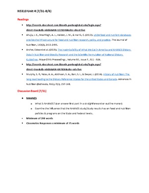 NS420 Unit 4 Assignment - Lexi Kalamaris 1 NS March 27, 2023 Medical ...