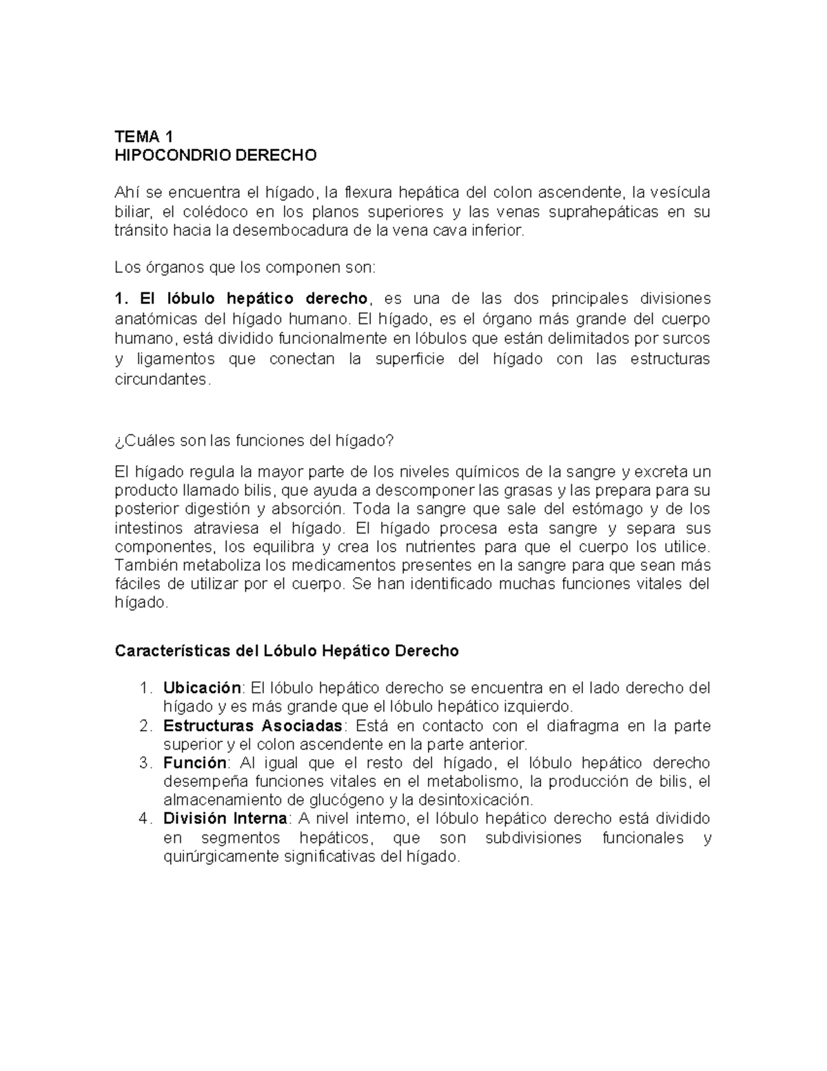 Regiones abdominales - TEMA 1 HIPOCONDRIO DERECHO Ahí se encuentra el ...
