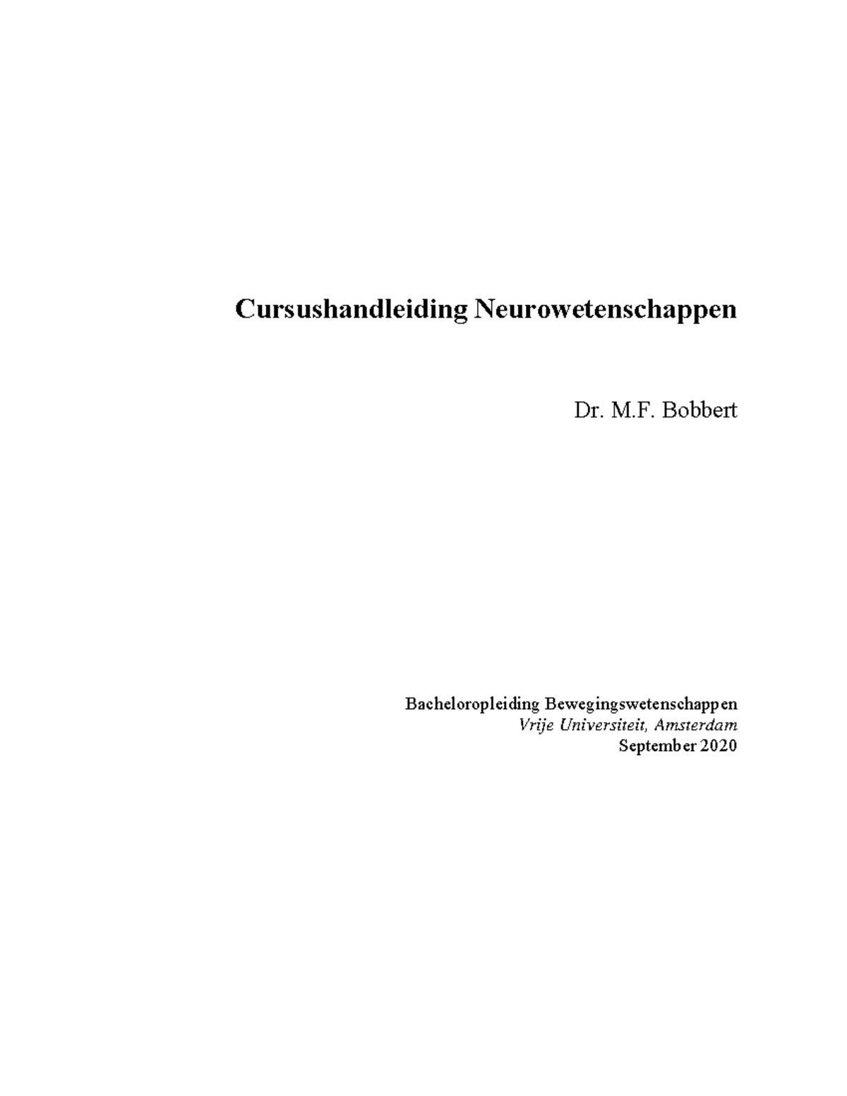 Neuro fbw cursushandleiding 2020 def-2 - Warning: TT: undefined function: 32 Cursushandleiding ...