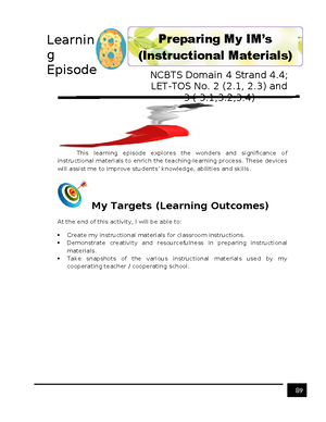 ED-105-Module # 3 - ED 105 FACILITATING LEARNER- CENTERED LEARNING ...