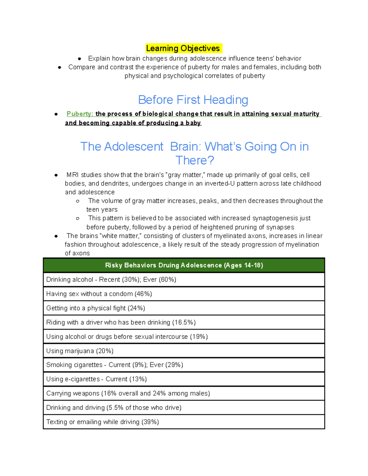 4.4 The Adolescent - Chapter 4 Body, Brain, and Health section 4.4 book ...