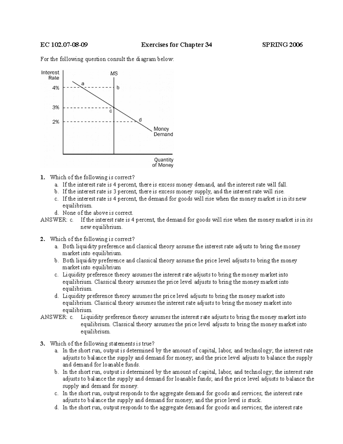 Ps34 sol - solutions - EC 102-08-09 Exercises for Chapter 34 SPRING ...