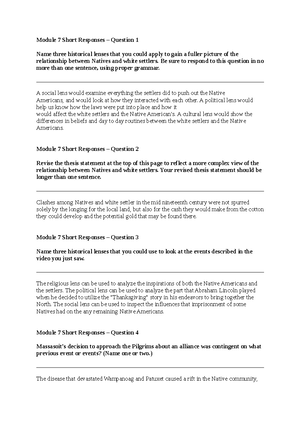 Mod 2 short responses - Module 2 Short Responses – Question 1 What ...