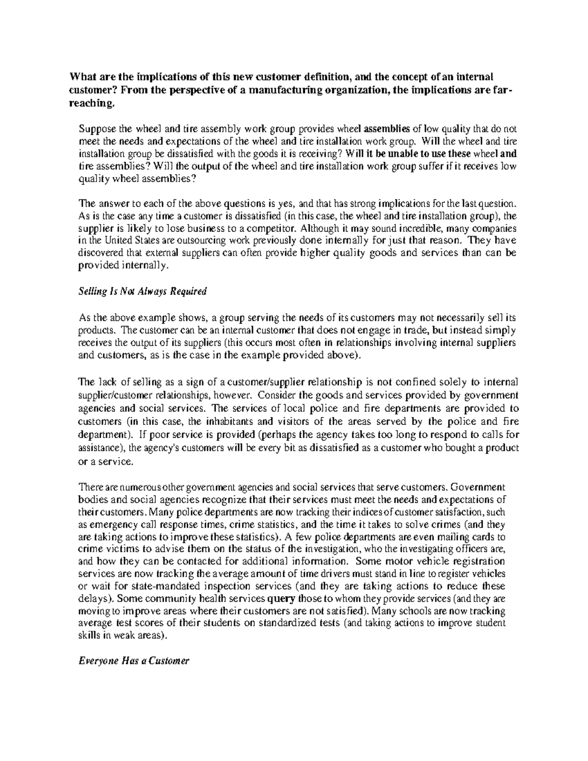 What are the implications of this new customer definition, and the ...