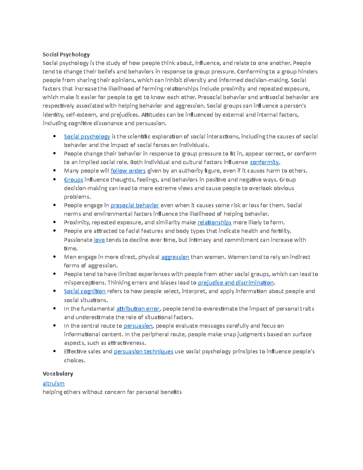 Guide 1 1 - Social Psychology Social psychology is the study of how ...