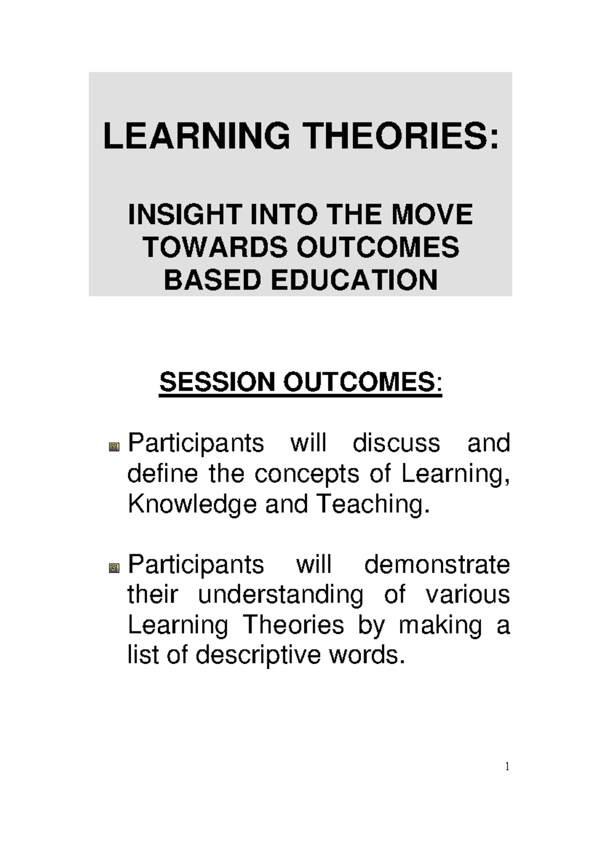 Learning Theories - ling - LEARNING THEORIES: INSIGHT INTO THE MOVE ...