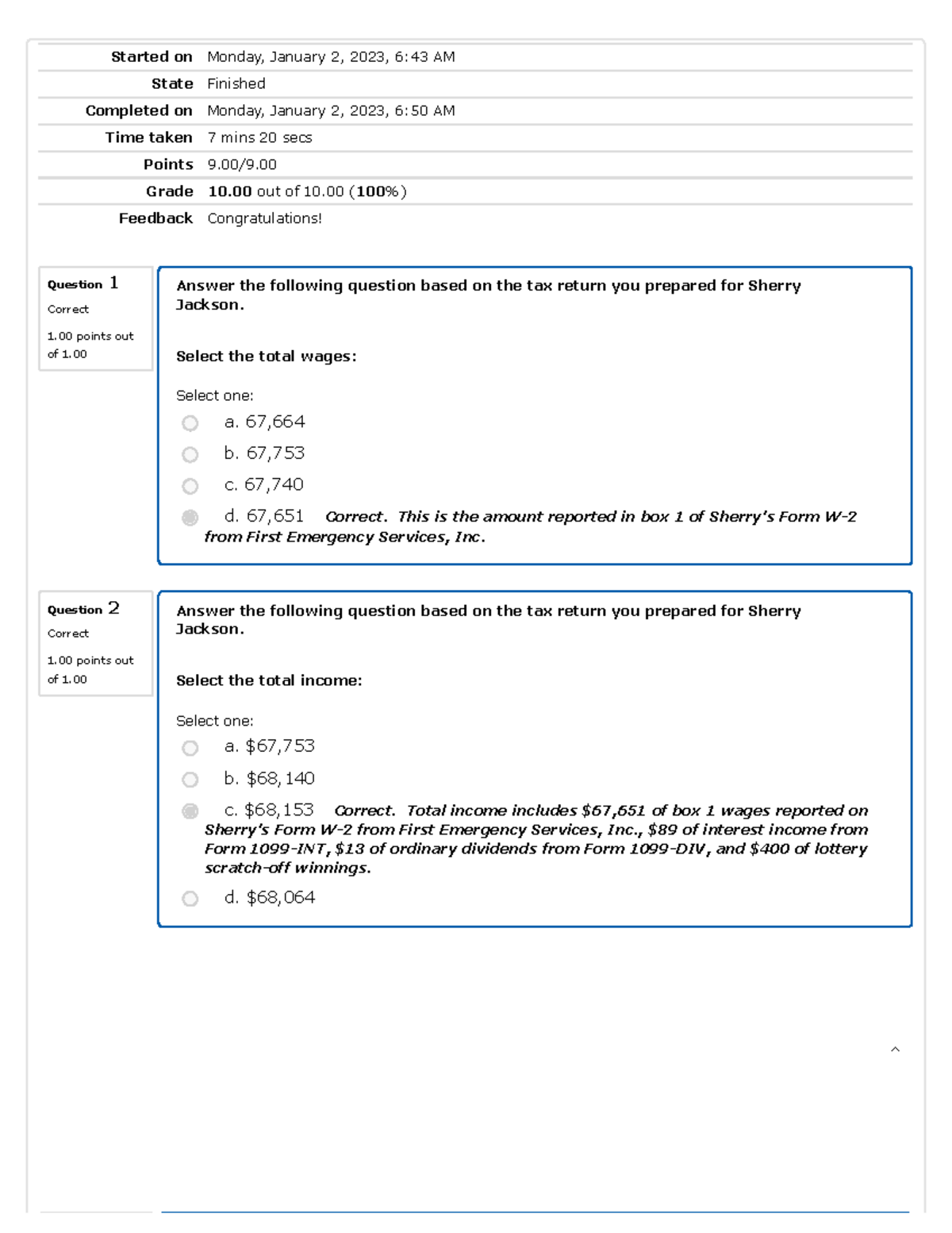 Module 1 Final Exam - Part II - Question 1 Correct 1 points out of 1 ...