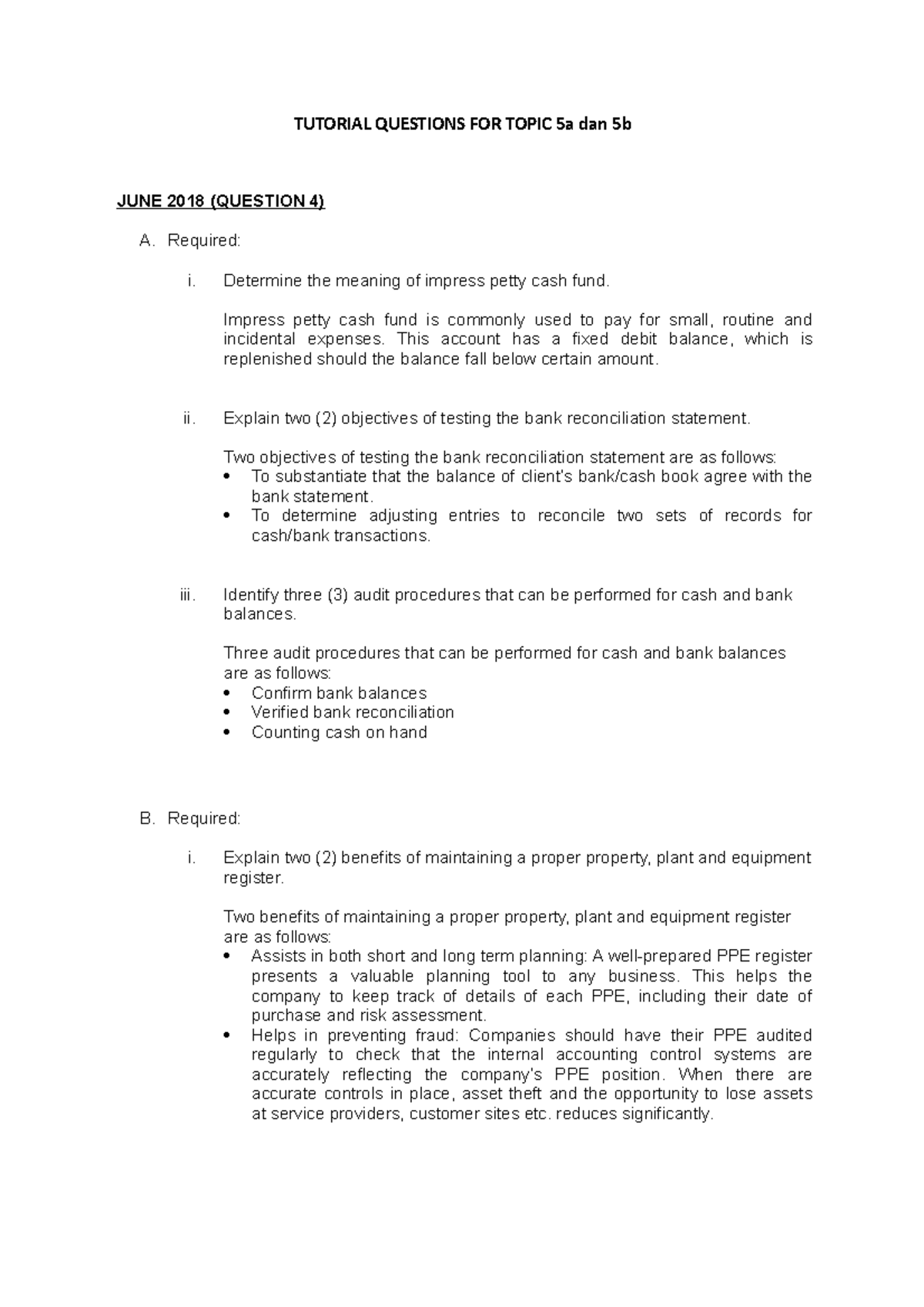 AUDIT OF SOFP AND SOPLOCI - TUTORIAL QUESTIONS FOR TOPIC 5a dan 5b JUNE ...