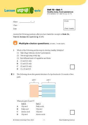 P3 English Composition Ex1 - English Primary - Jayden likes PE. Write a ...