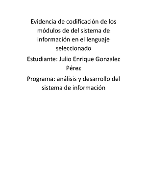 GA4 220501095 AA2 EV01 - INFORME DE ENTREGABLES PARA EL PROYECTO DE DESARROLLO DE SOFTWARE - Studocu