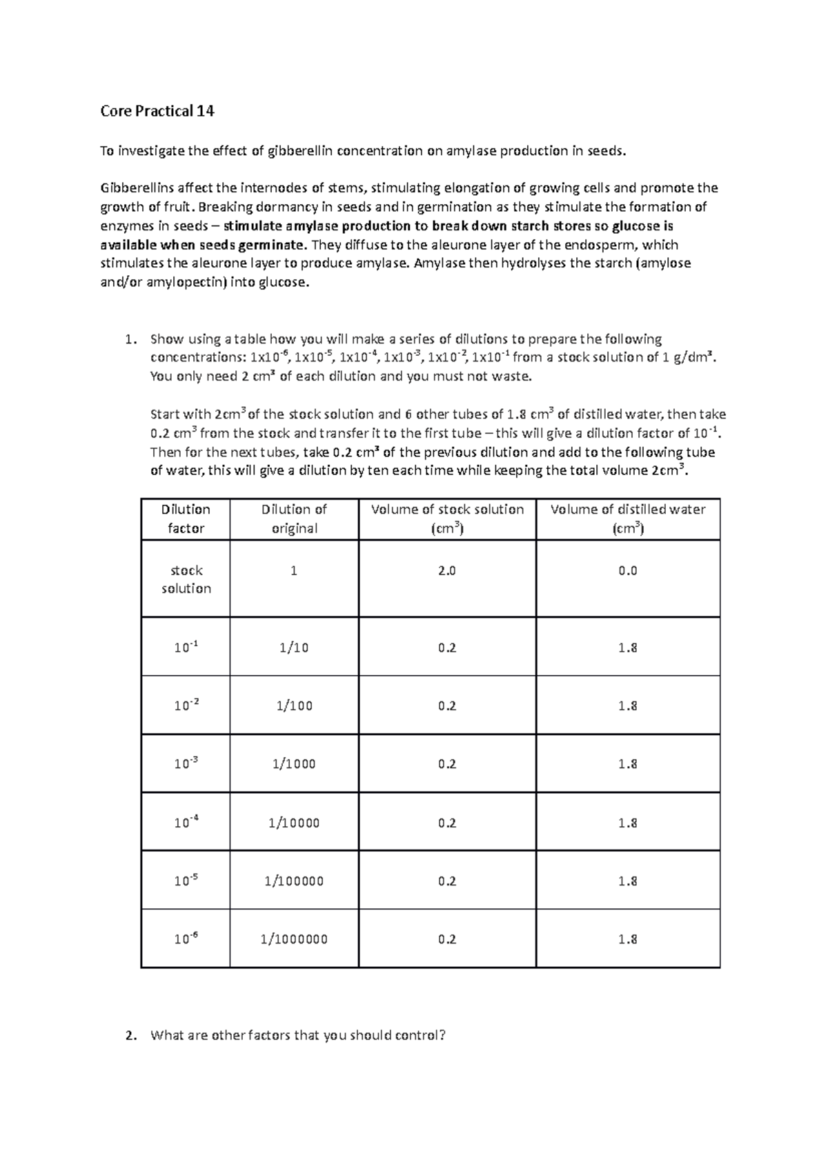 Core Practical 14 - snajksbdjksa - Core Practical 14 To investigate the ...