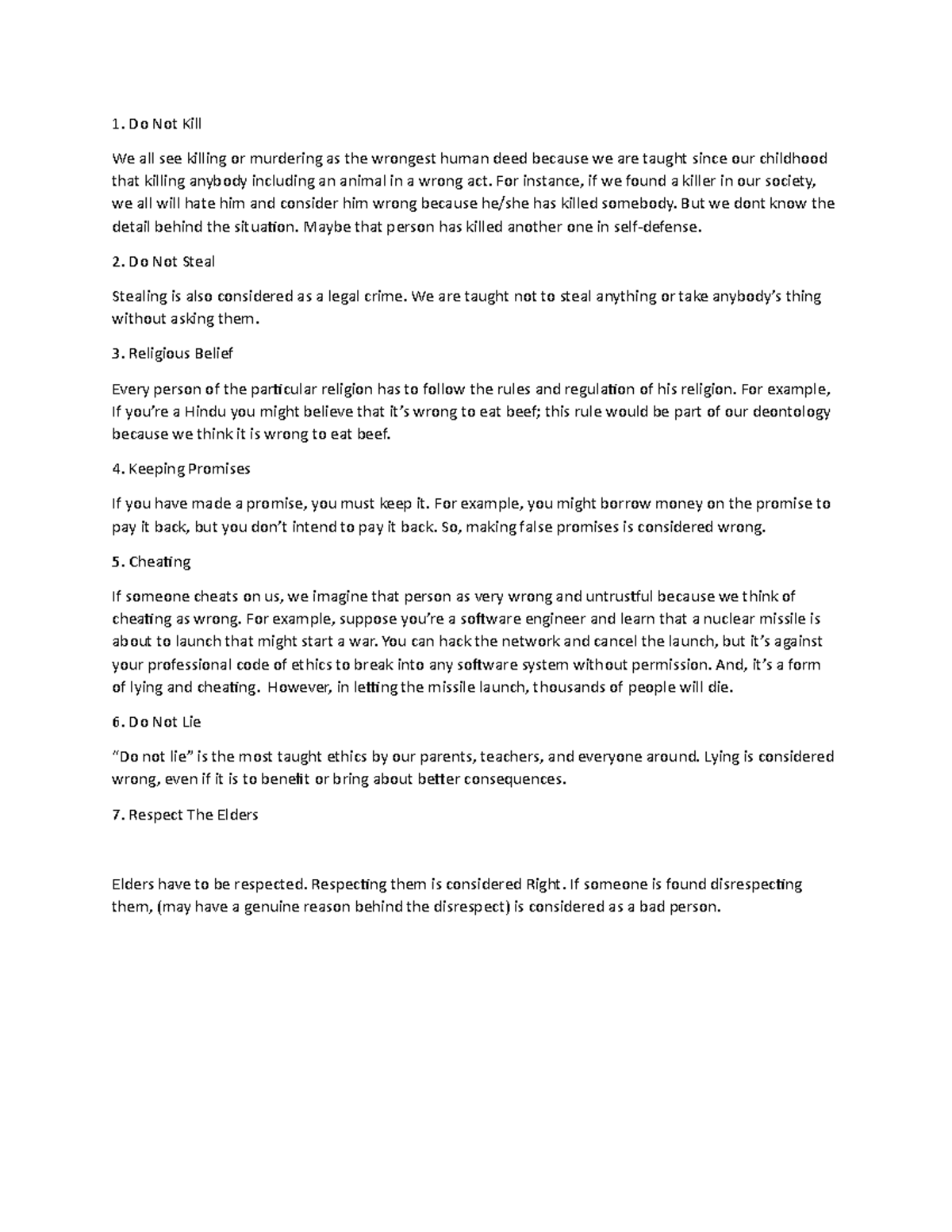 Document (76) - XND - Do Not Kill We all see killing or murdering as ...