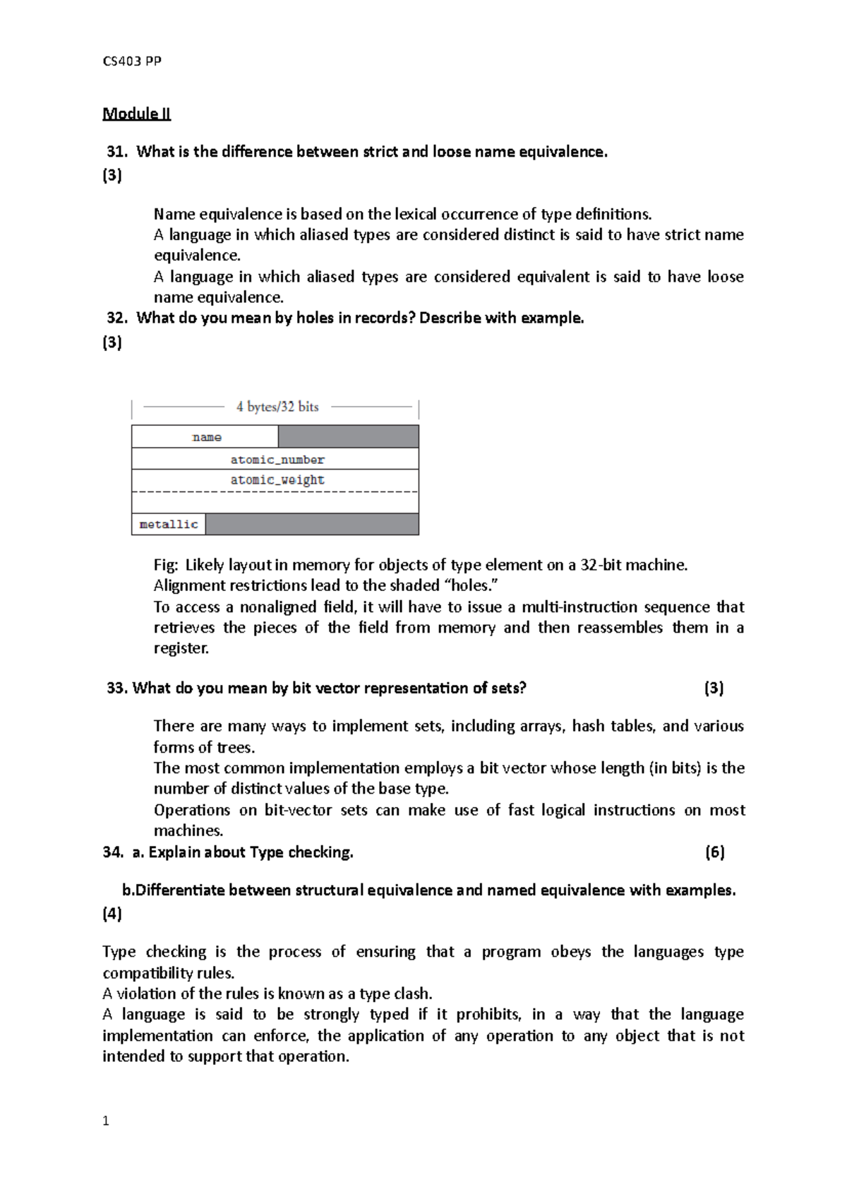 Pp Mod2 Qanda Question Paper With Answer Module Ii What Is The Difference Between Strict And