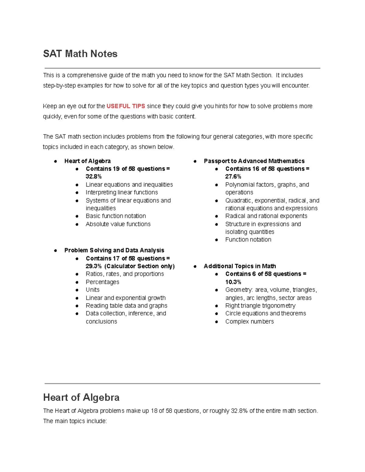SAT Math Notes - SAT Math Notes This is a comprehensive guide of the ...