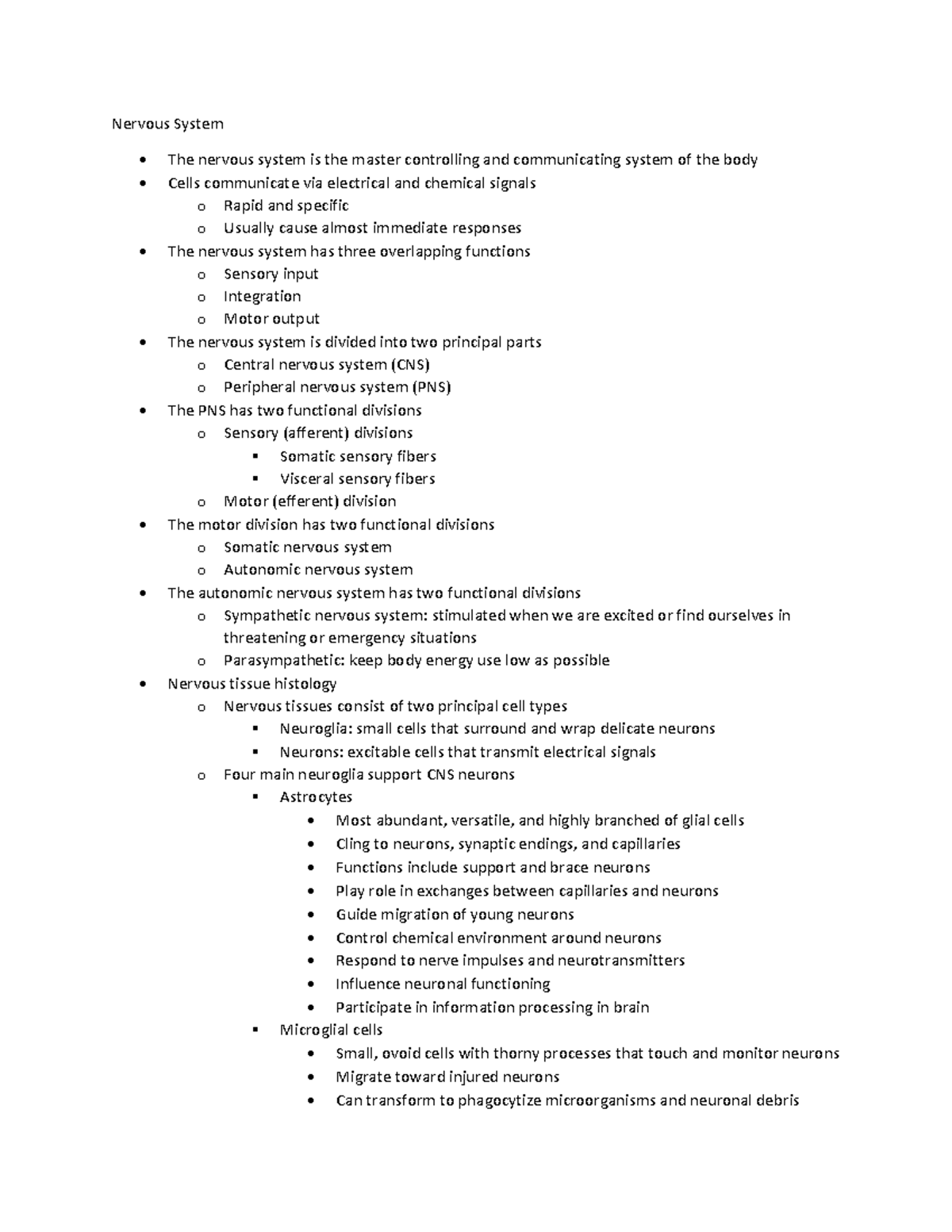 Nervous System Part 1 - Nervous System The nervous system is the master ...