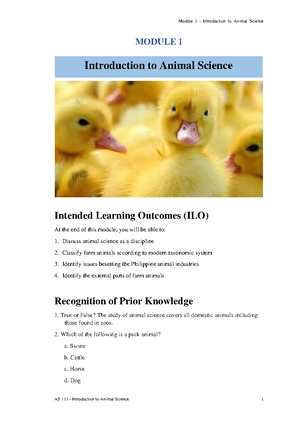 Animal Science: Cardiovascular and Respiratory Systems - Module 4 ...