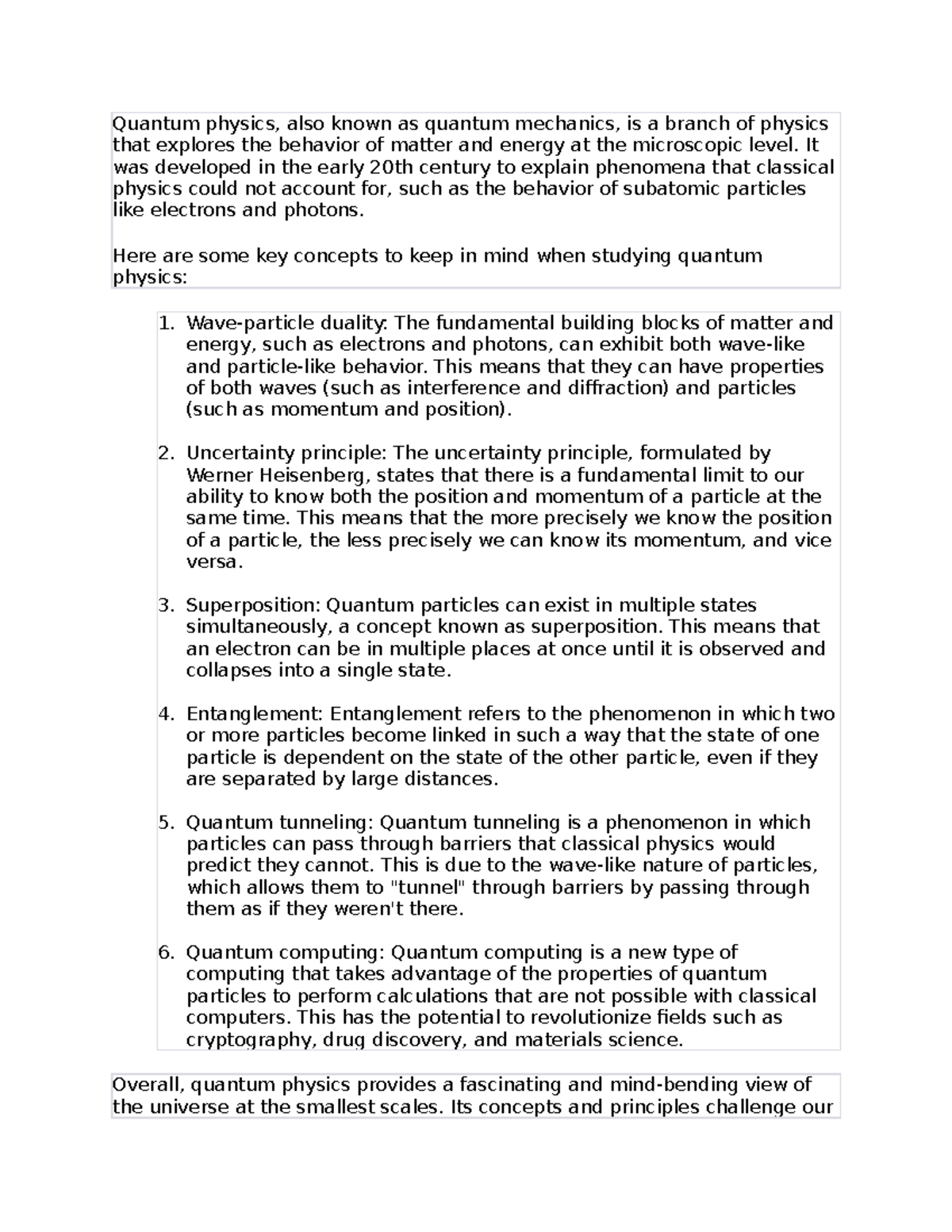 Quantum Physics Notes - Quantum physics, also known as quantum ...