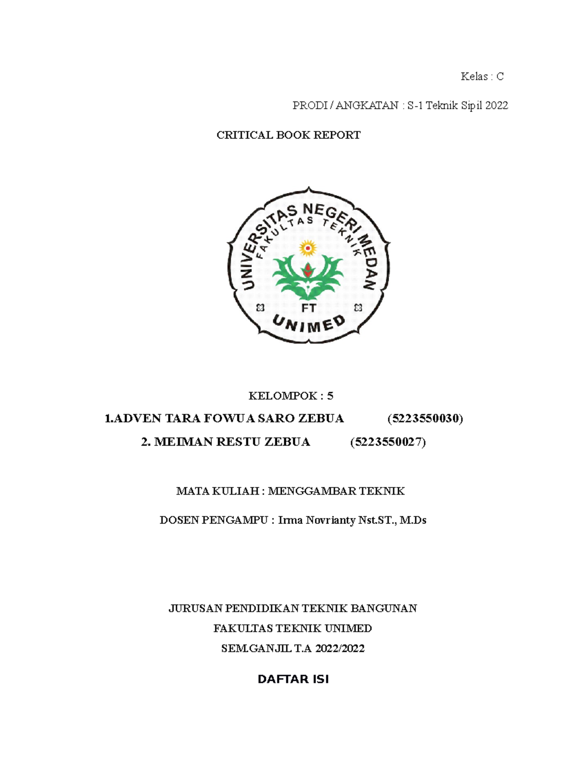 CBR MT Klmpk 5 - gammbar - Kelas : C PRODI / ANGKATAN : S-1 Teknik ...