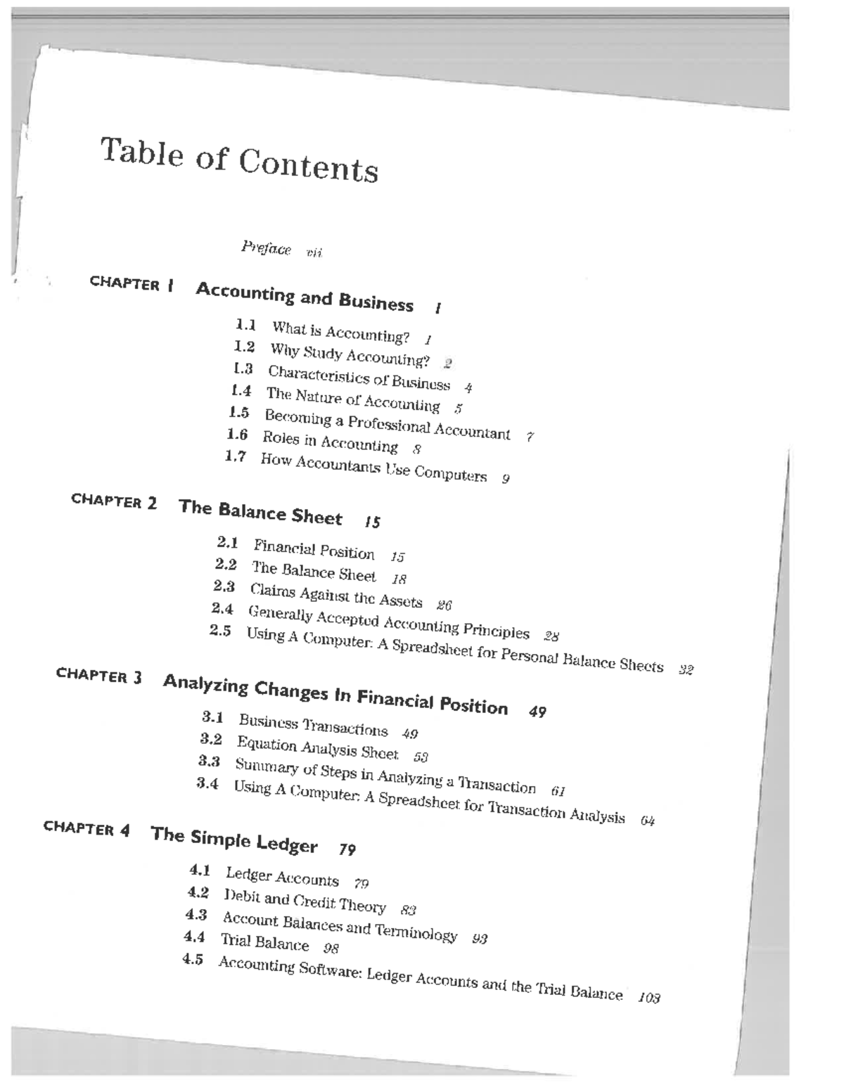 BAF3M Chapter 1 and Table of Contents - Table of Contents Preface vii ...