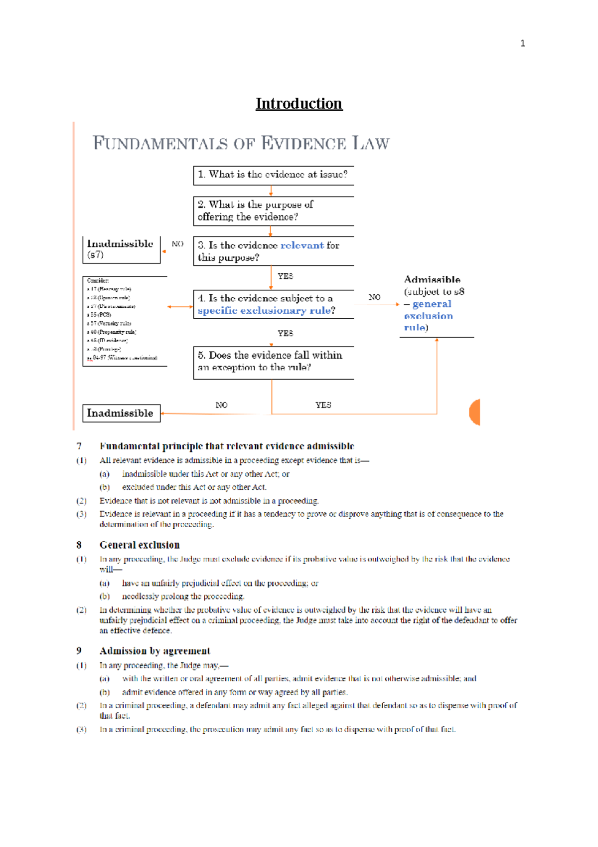 Evidence law outline - Law of Evidence - University of Otago - Studocu