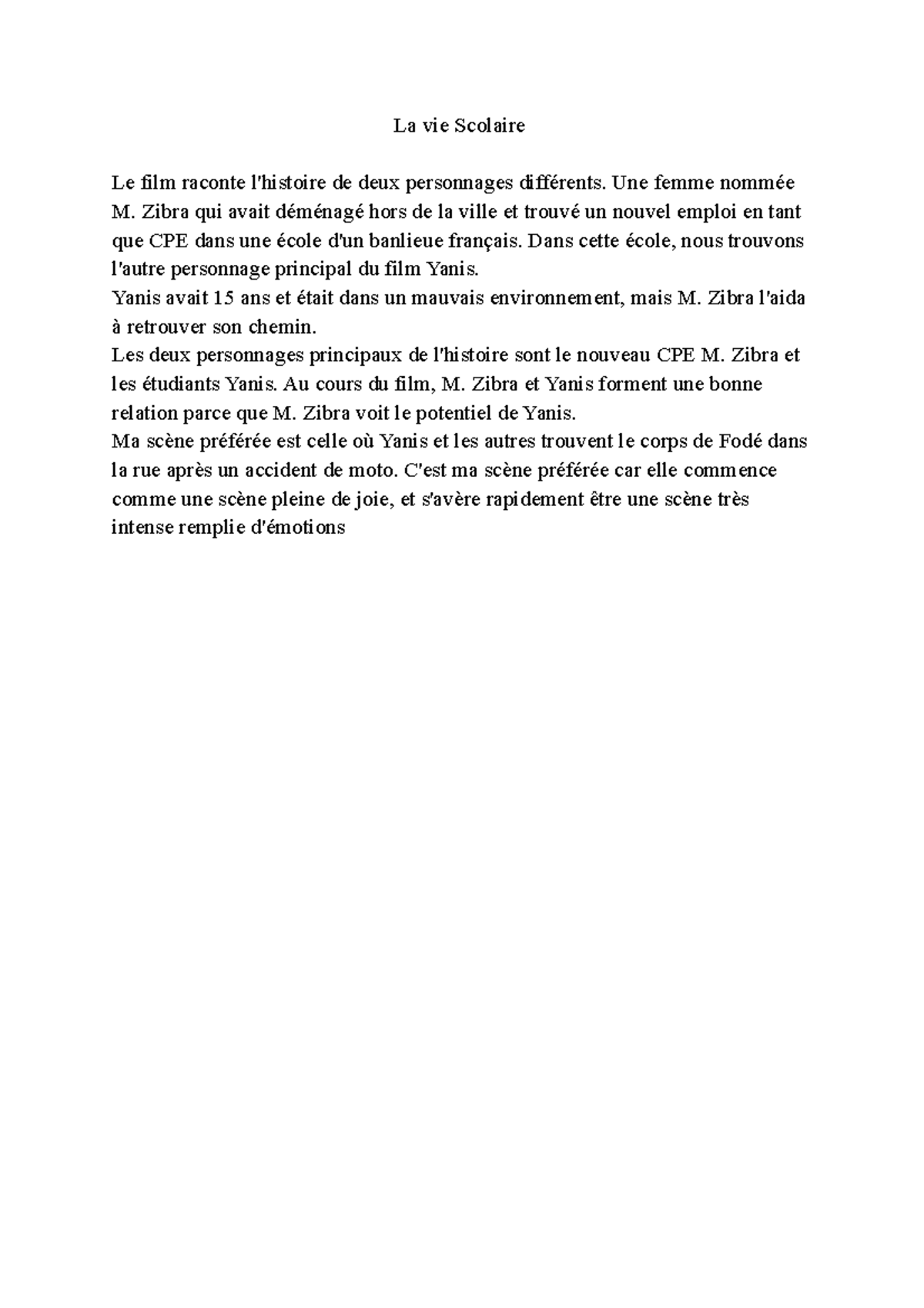 La Vie Scolaire - film - La vie Scolaire Le film raconte l'histoire de ...