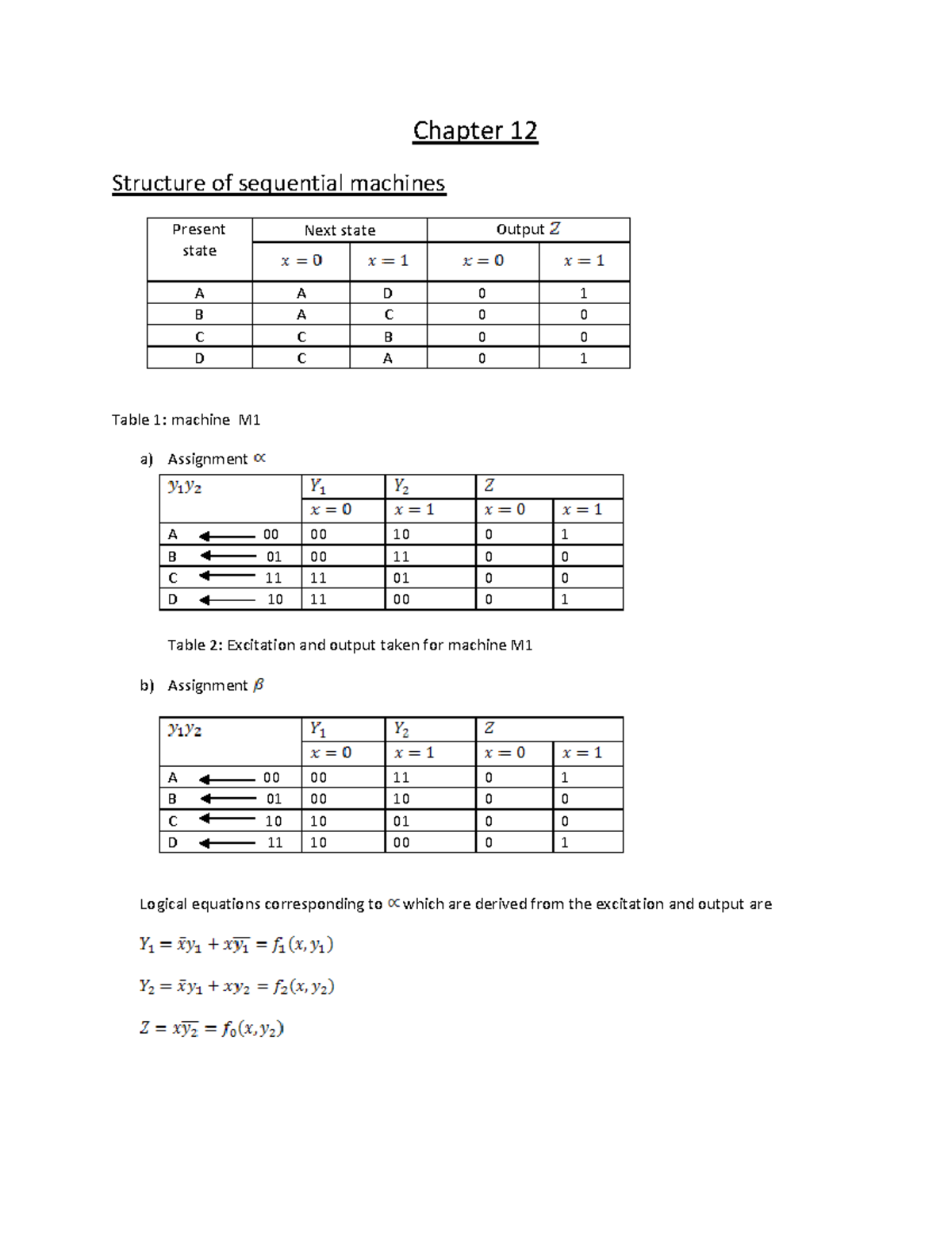 Structure Of Sequential Machines Chapter 12 Structure Of Sequential Machines Present State