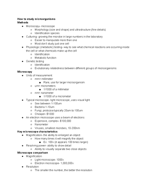 Microbiology Notes 2 - Studocu
