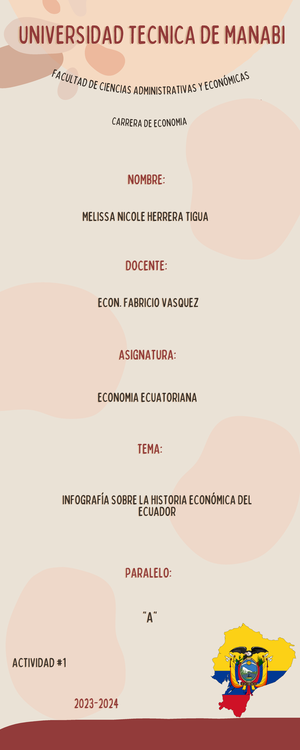 Carátula 2023-2024 UTM - UNIVERSIDAD TÉCNICA DE MANABÍ FACULTAD DE ...