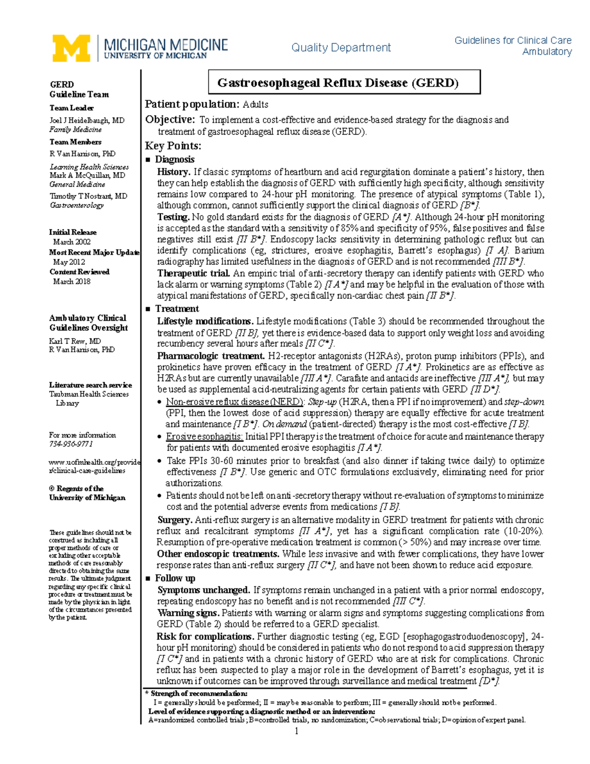 Gerd - Lecturer notes - 1 Quality Department Guidelines for Clinical ...