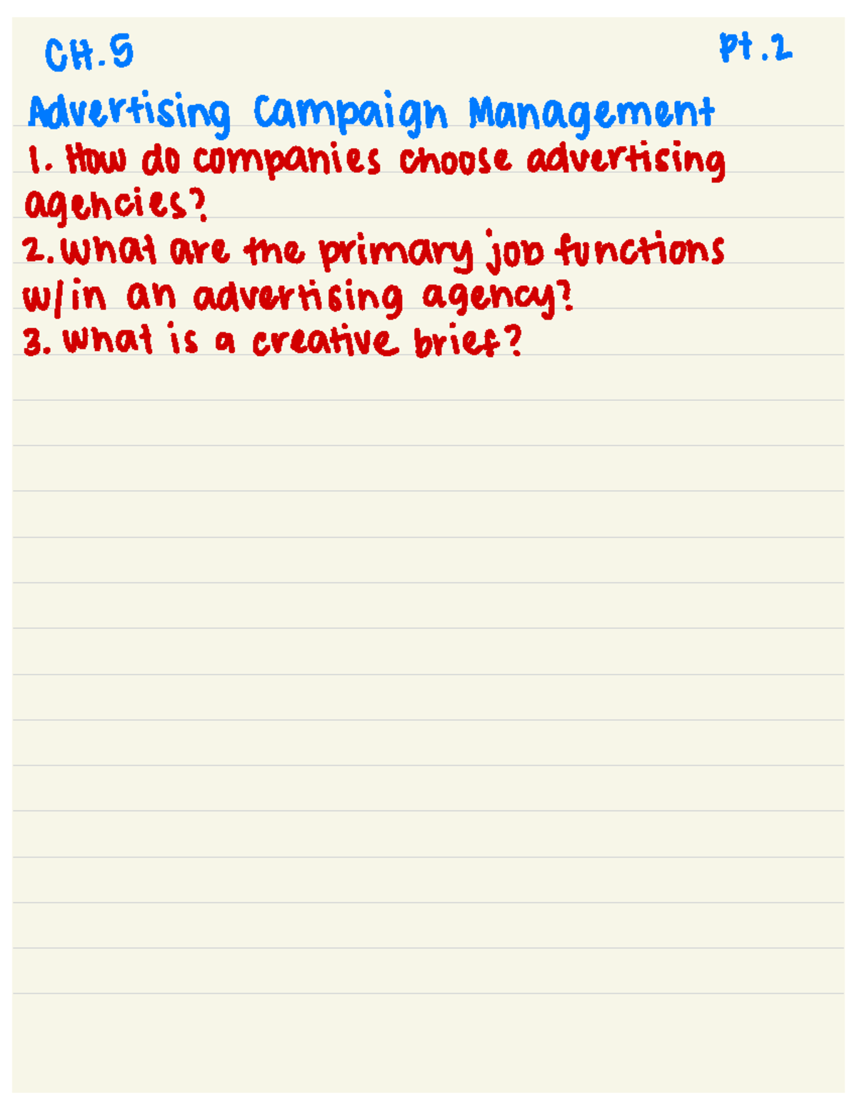 Chapter 5 part 2 - CH. 5 Pt. 2 Advertising campaign management How do ...