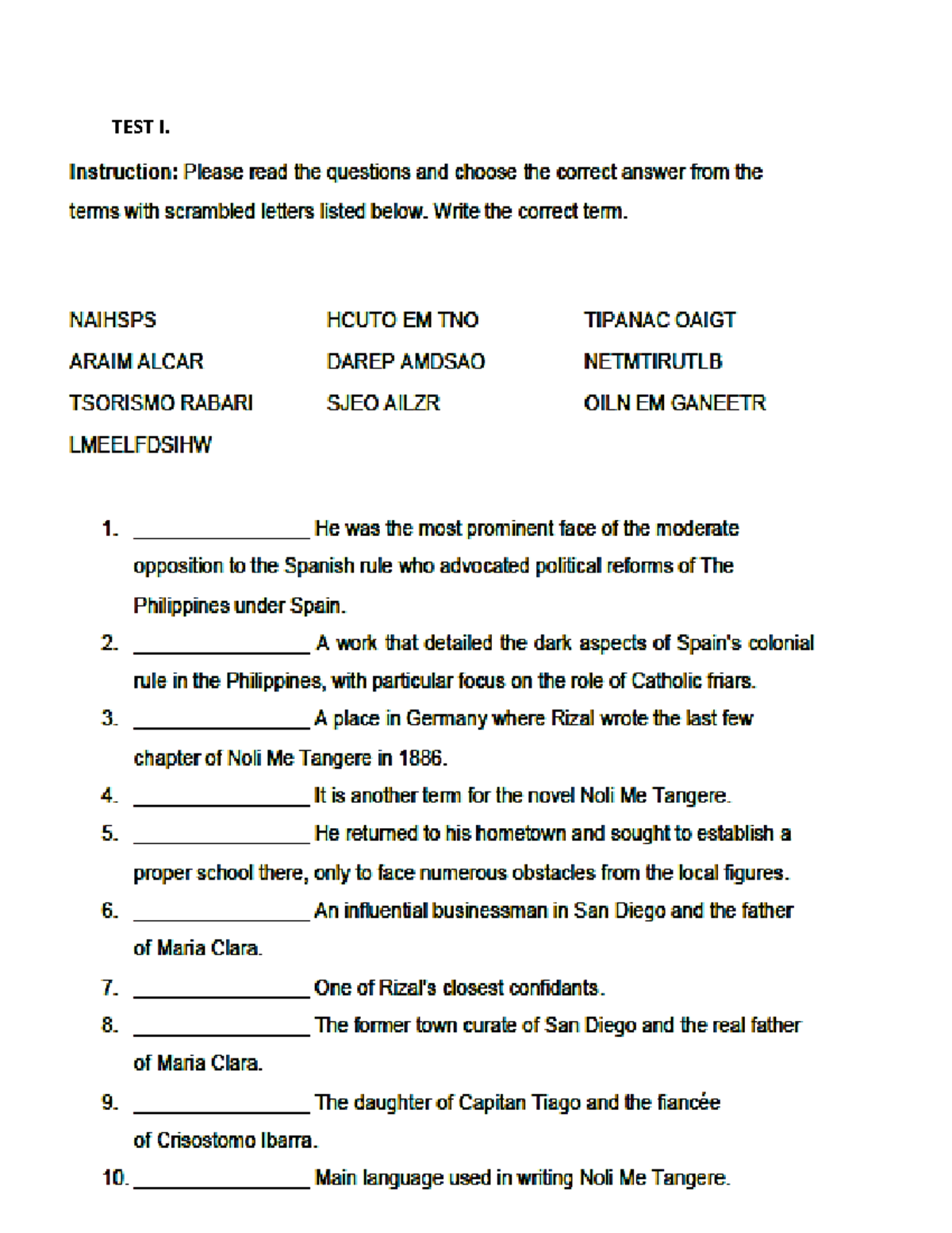 P Ublication TEST I - GEC 9 - Bachelor in Elementary Education - TEST I ...