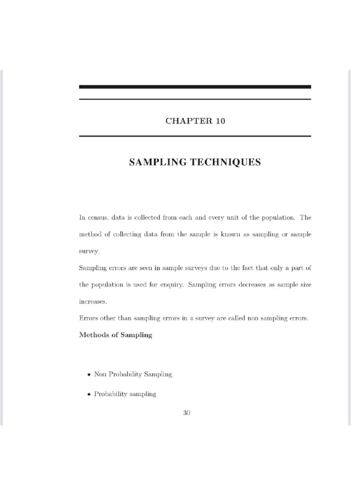 SAMPLING TECHNIQUES - Statistics - Studocu