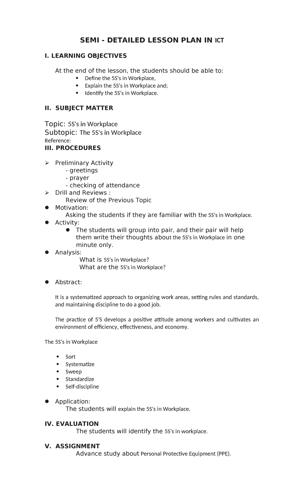 LP - Educational purposes - SEMI - DETAILED LESSON PLAN IN ICT I ...
