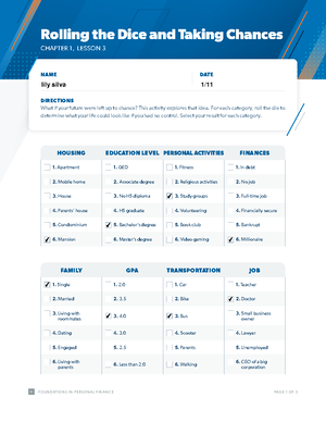 Worksheet Diversification Asset Allocation 2 - Diversification & Asset ...