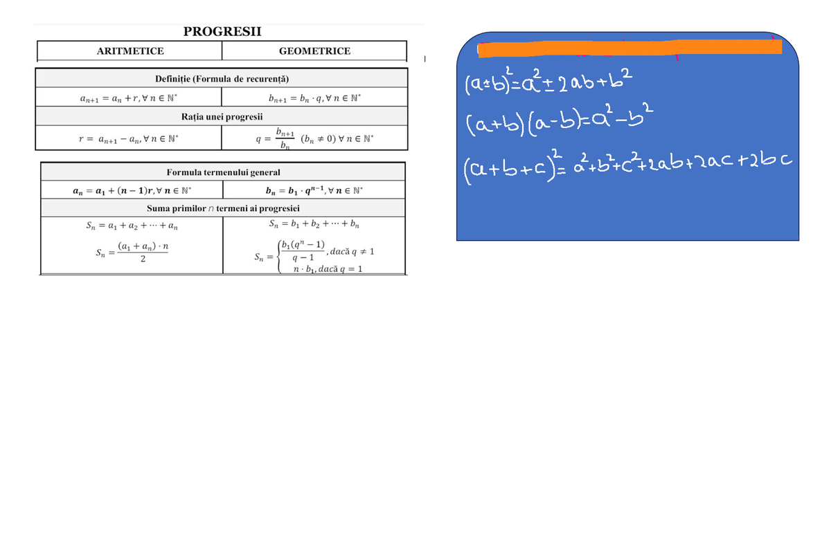 Formule - PROGRESII ARITMETICE GEOMETRICE I 22 Definitie (Formula de ...