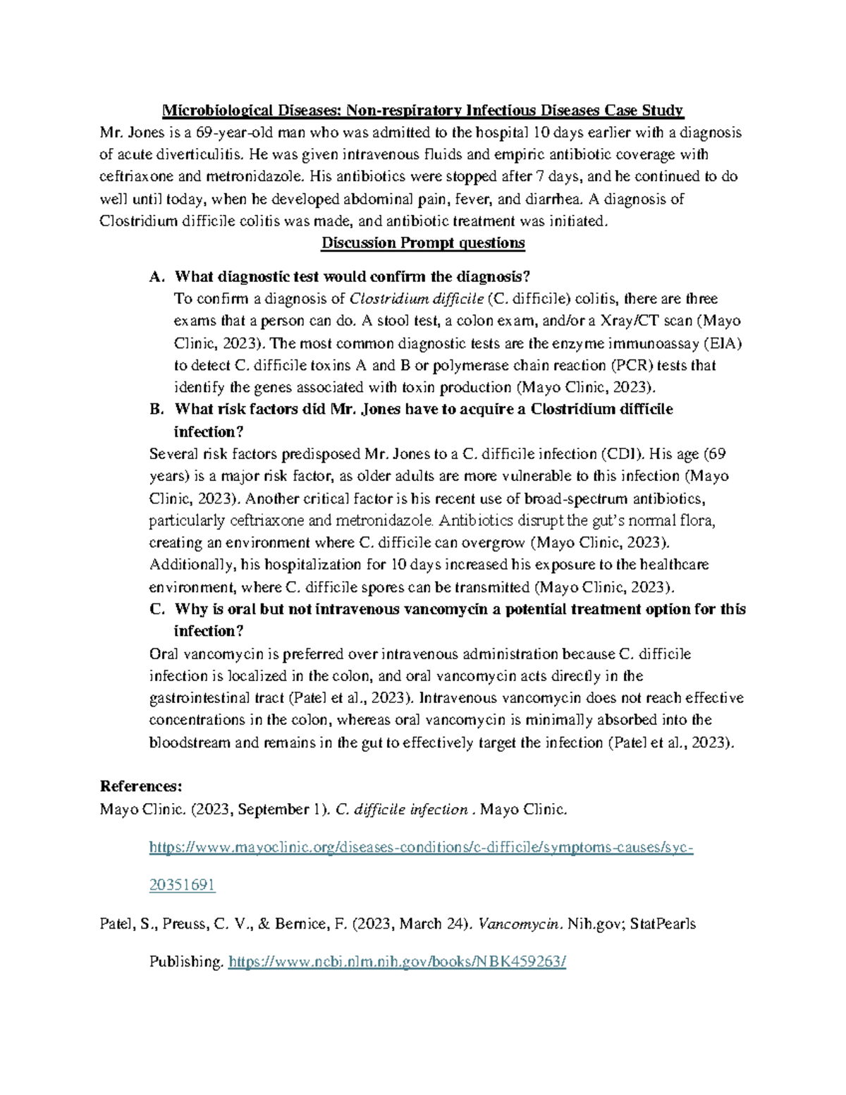 Module 7 discussion - Microbiological Diseases: Non-respiratory ...