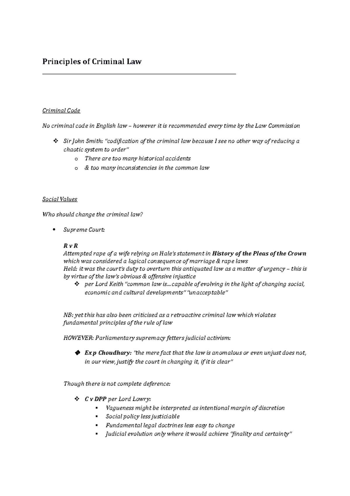 Principles of Criminal Law - Principles of Criminal Law - Studocu