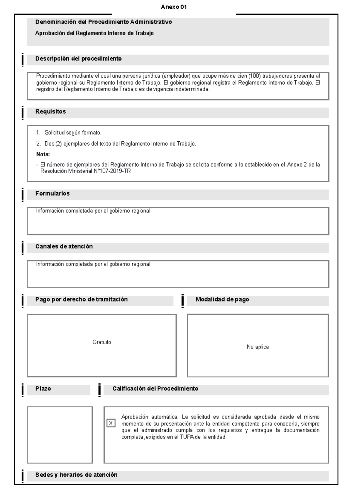 PA5 Formato TUPA reniec - Denominación del Procedimiento Administrativo Aprobación del ...