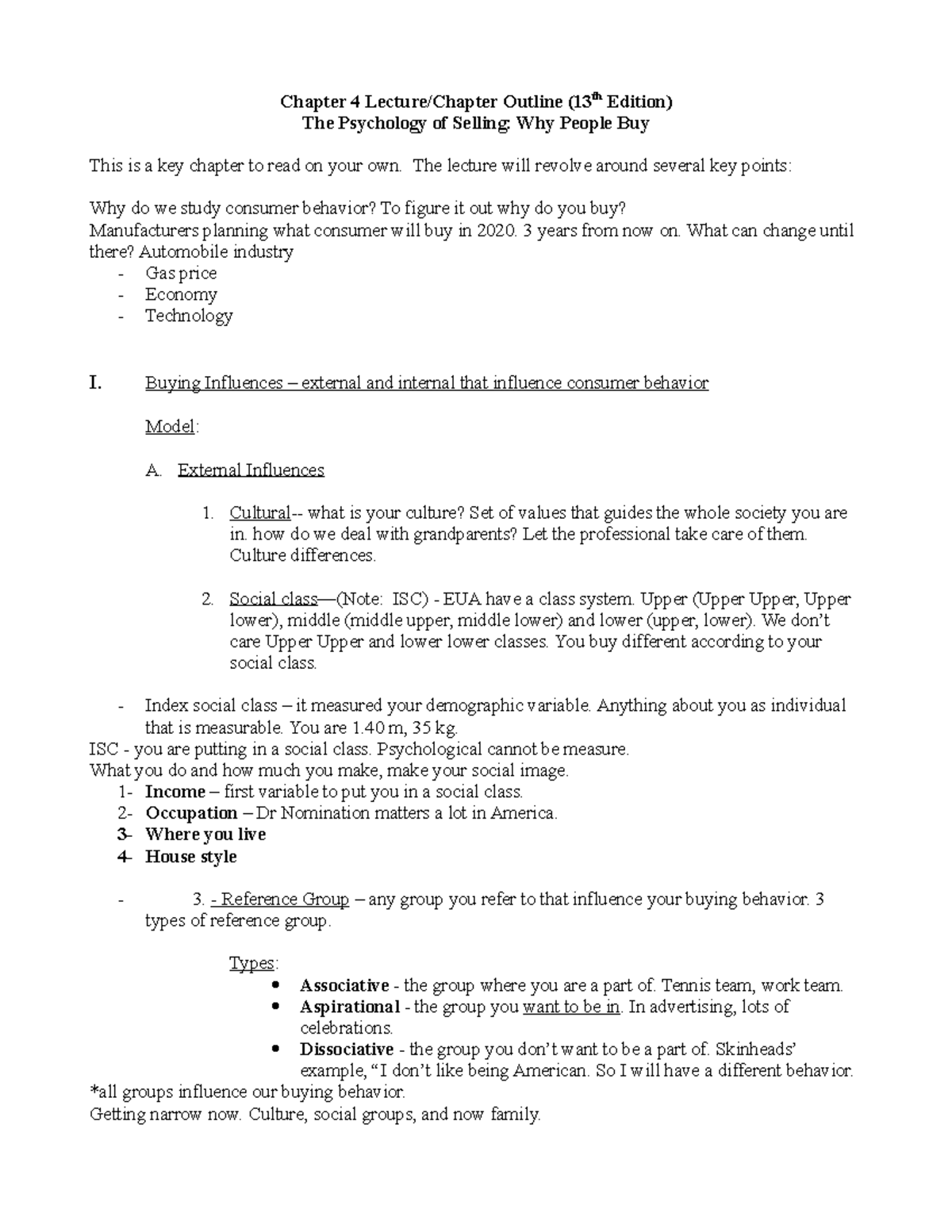 Mkt 4461 Chapter 4-Outline (13th Ed - Chapter 4 Lecture/Chapter Outline ...