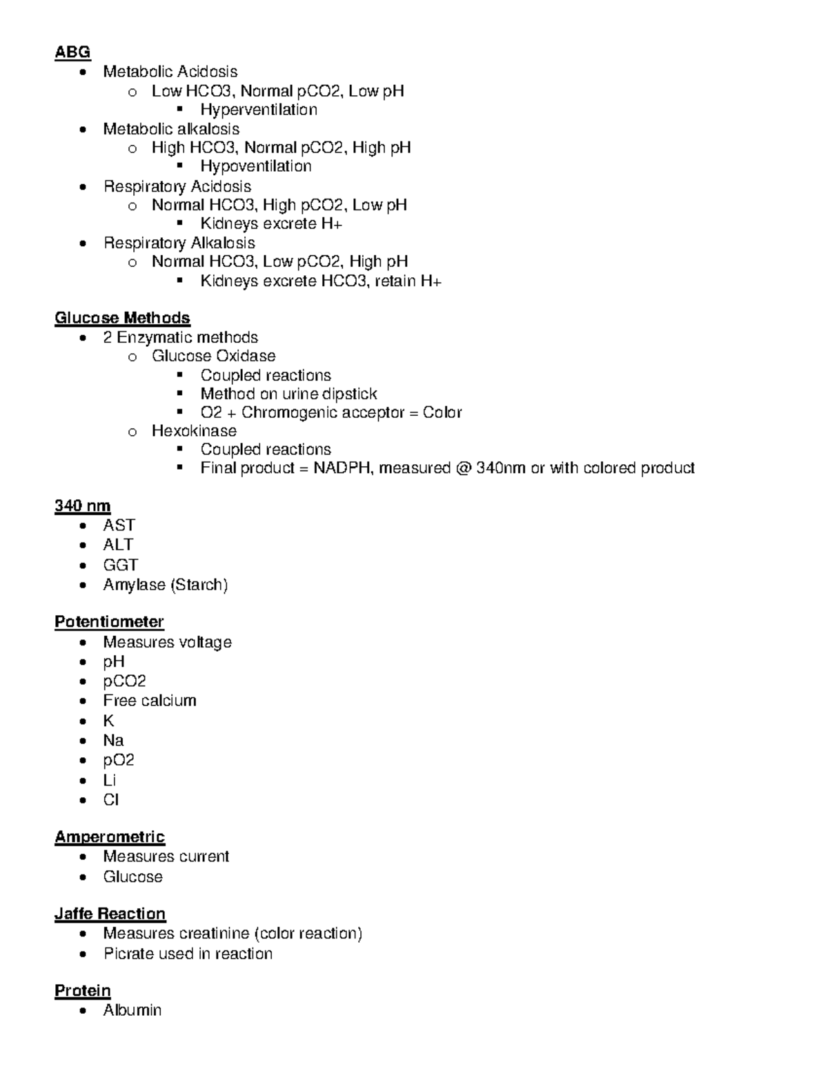 Rapid Clinical Chemistry Review - ABG Metabolic Acidosis o Low HCO3 ...