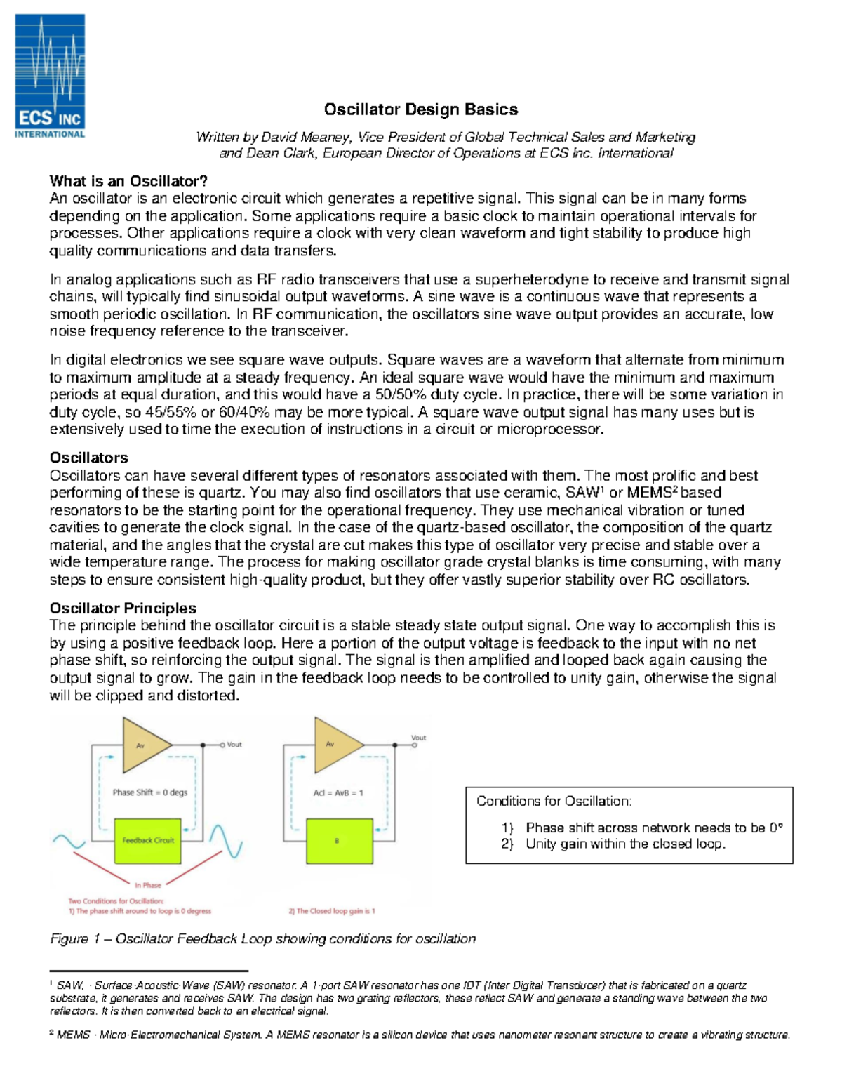 Oscillator Design Basics - Oscillator Design Basics Written by David ...