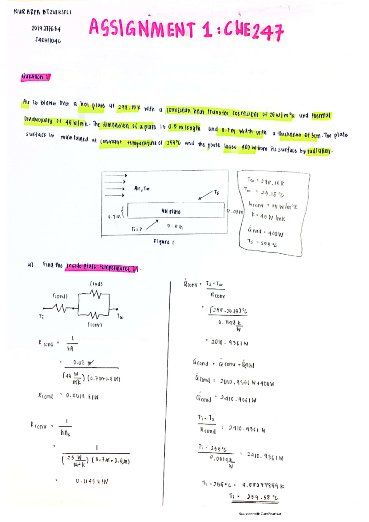 Assignment 1 Che247 Eh110 Chemical Engineering Uitm Pasir Gudang Johor