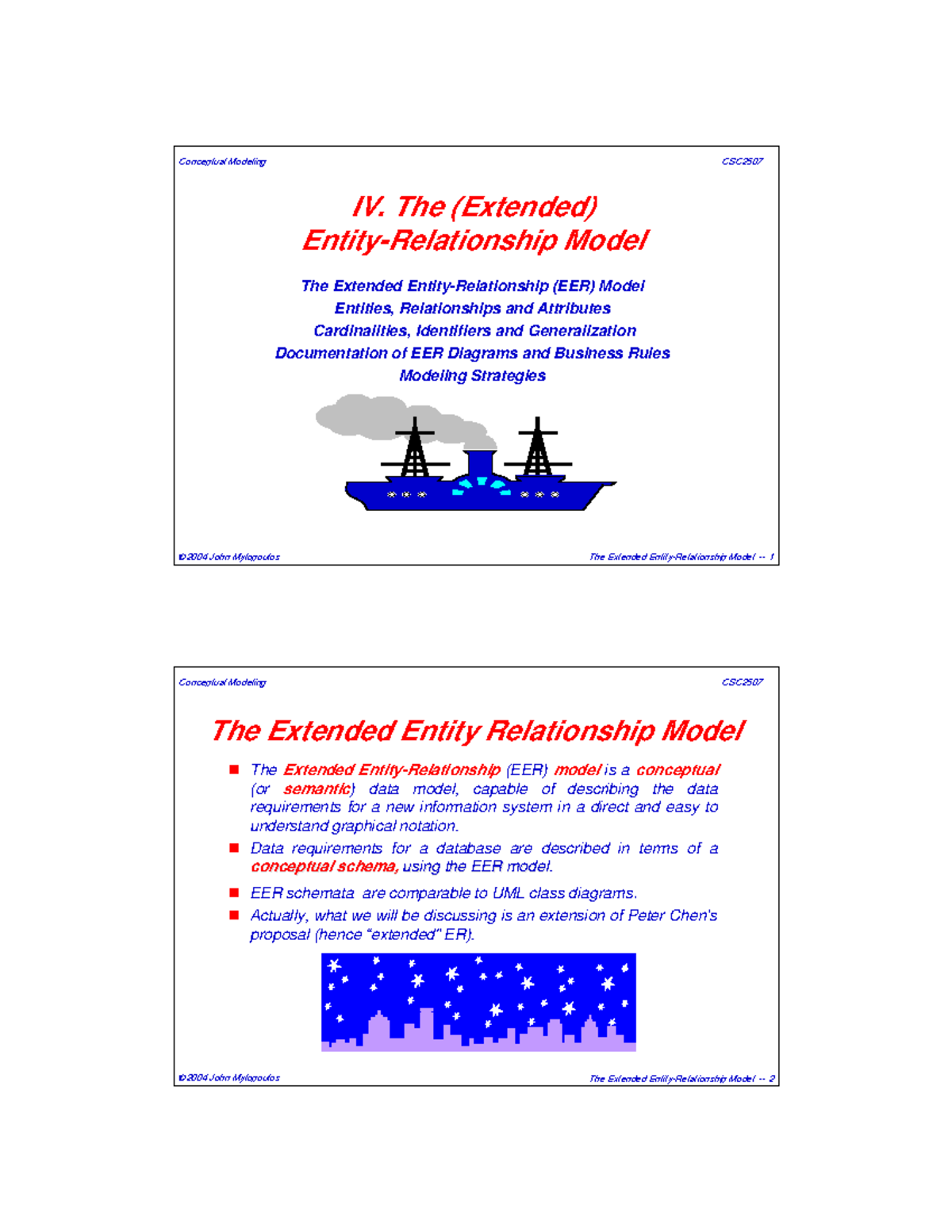 EER - eerd - 2004 John Mylopoulos The Extended Entity-Relationship ...