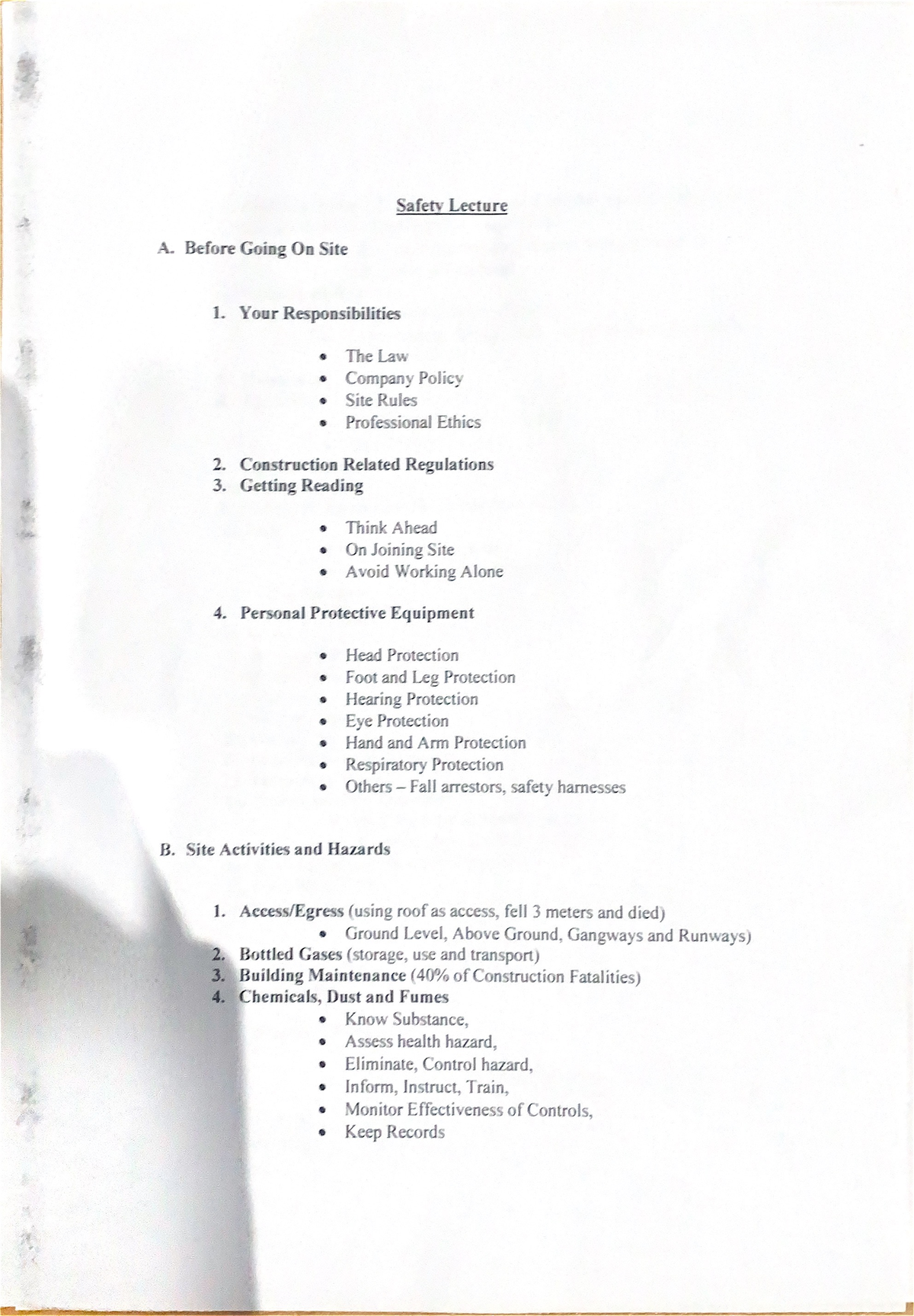 Safety Lecture - civn2007 - Studocu