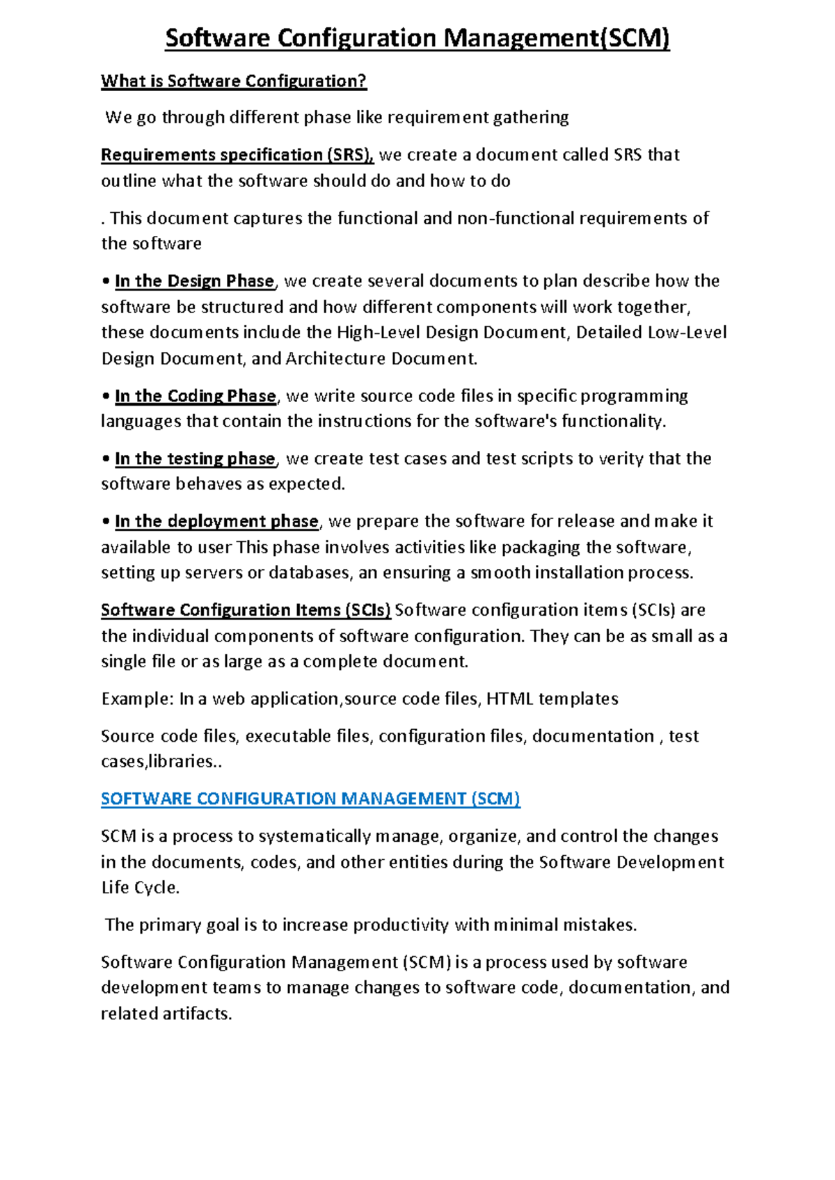 SCM - Software Configuration Management(SCM) What is Software ...