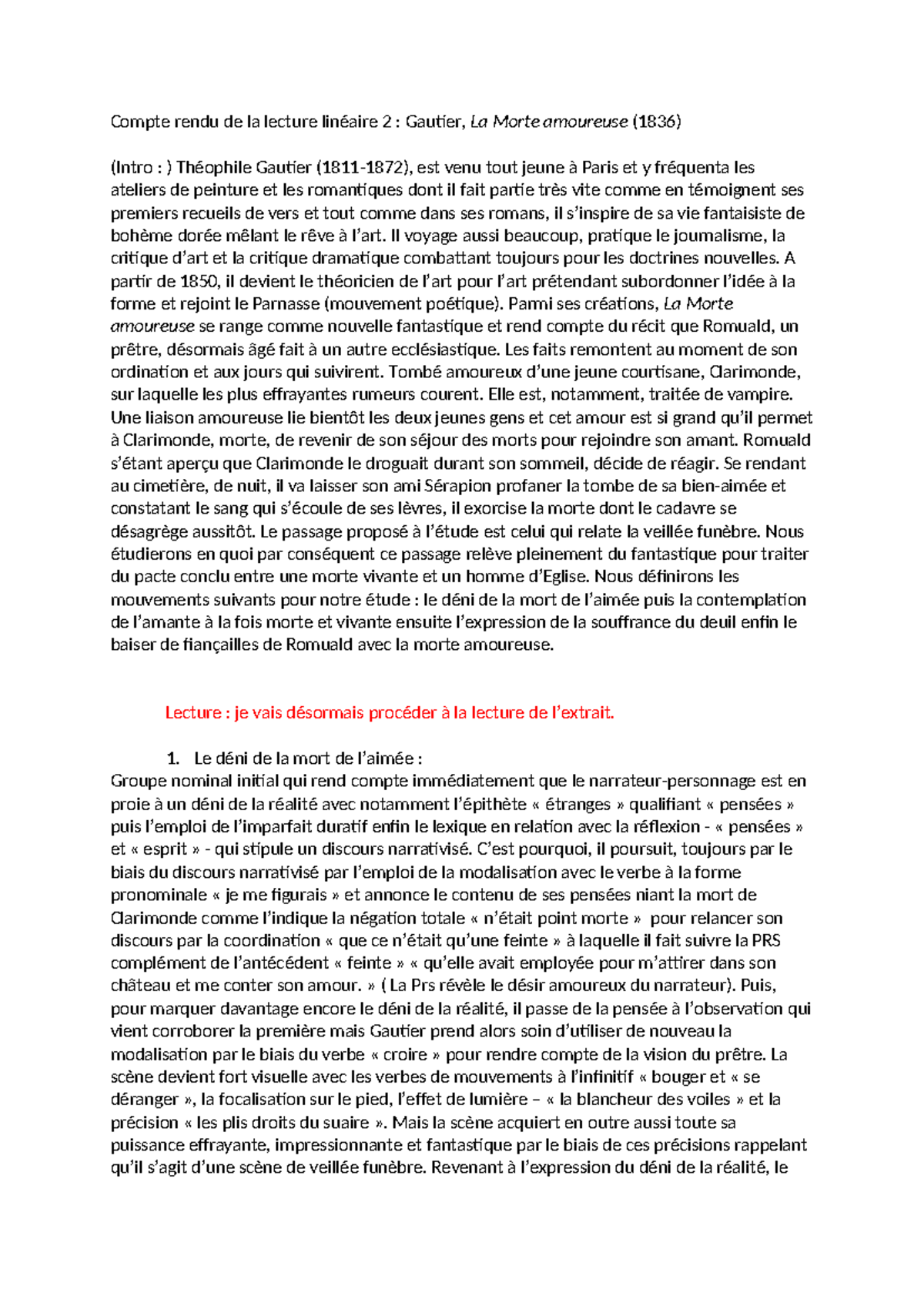CR de la lecture linéaire 2 - Il voyage aussi beaucoup, pratique le ...