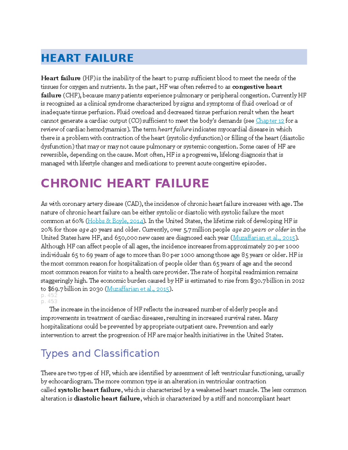 Heart Failure - Summary Nursing & Healthcare Vii: Adult Health And ...
