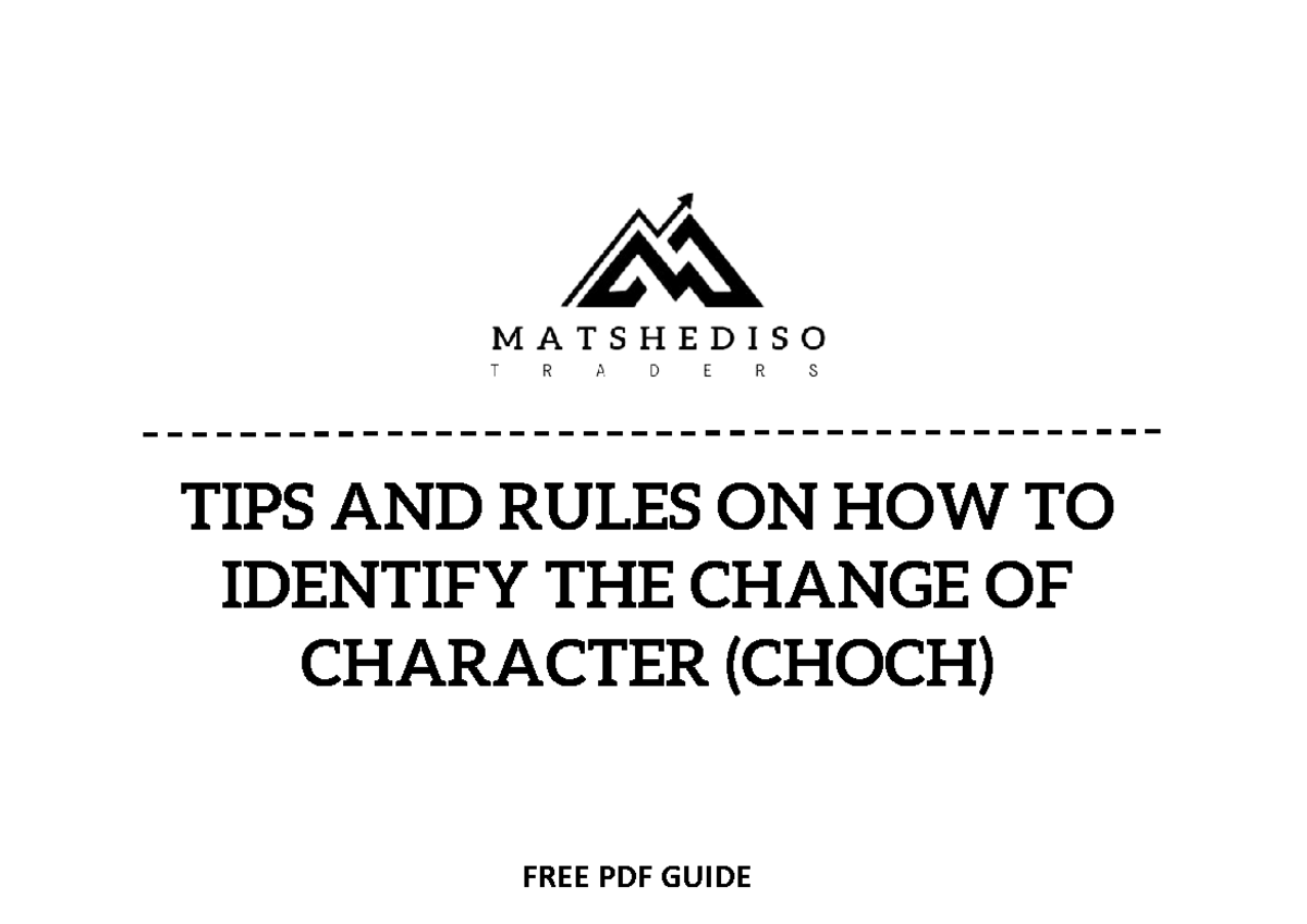 TIPS AND Rules ON HOW TO Identify THE Change OF Character ( Choch ...